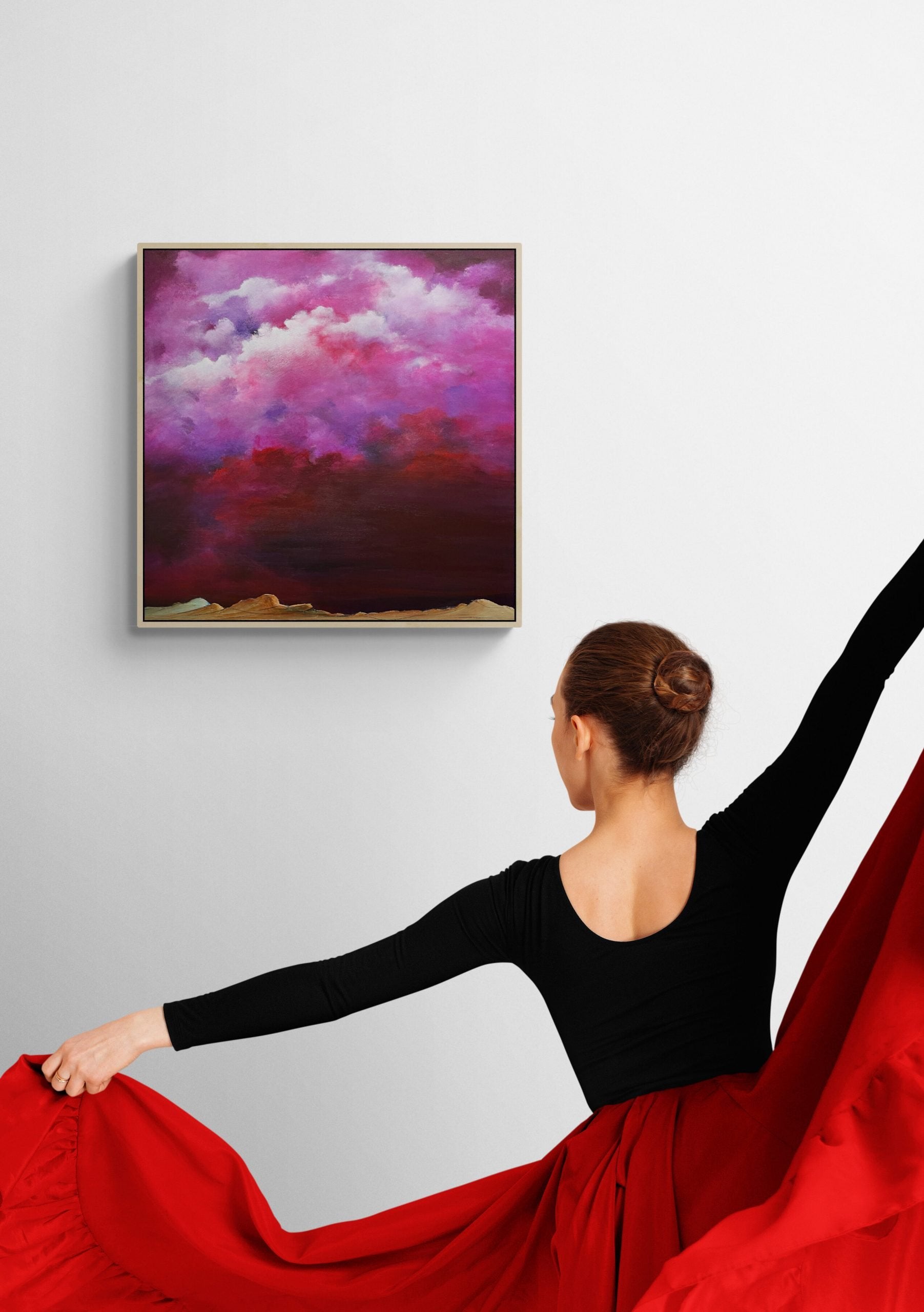 Crimson Clouds of Summer (Framed)