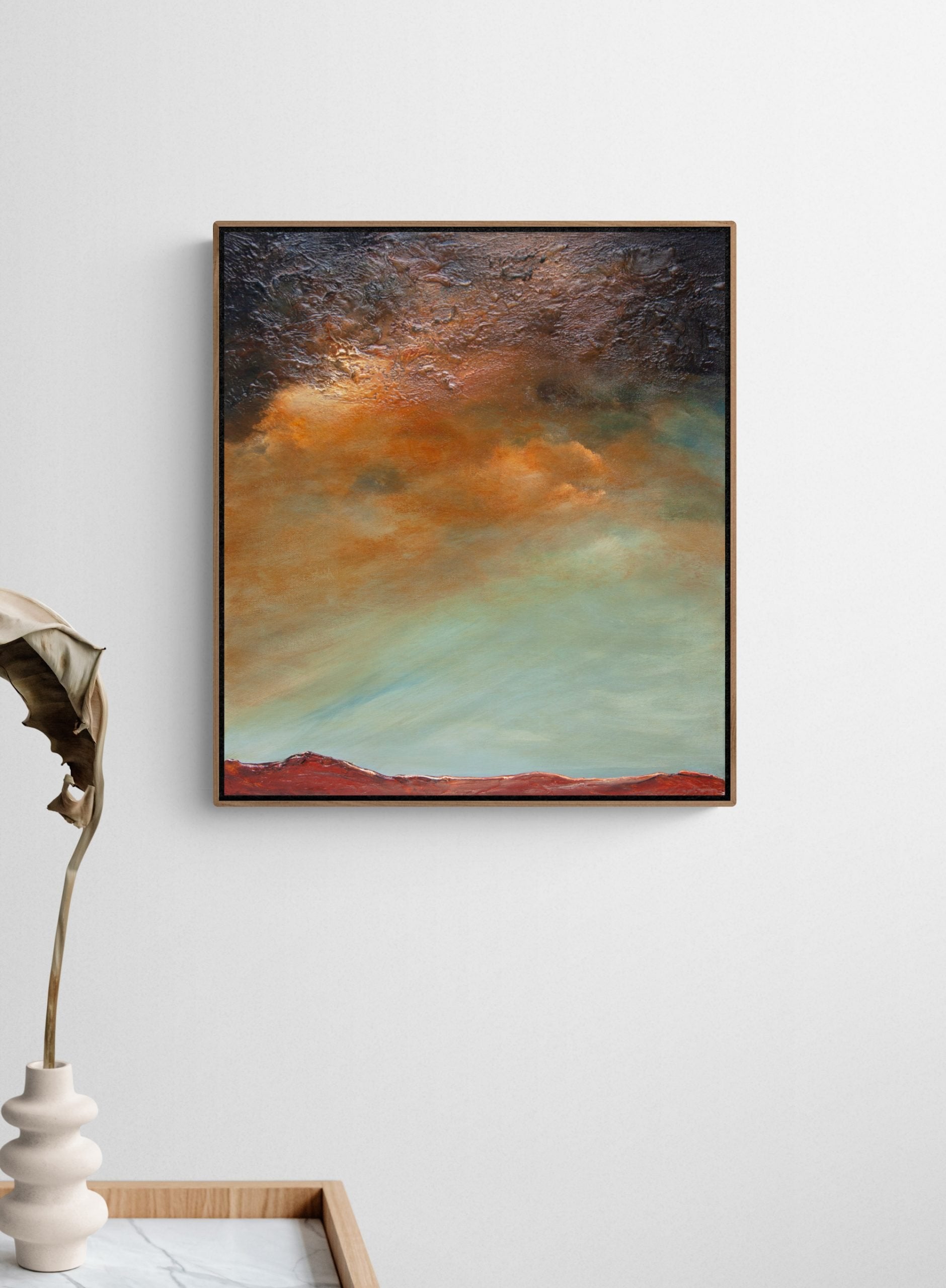 Commission for Michele - Light Beyond The Peaks (Framed)
