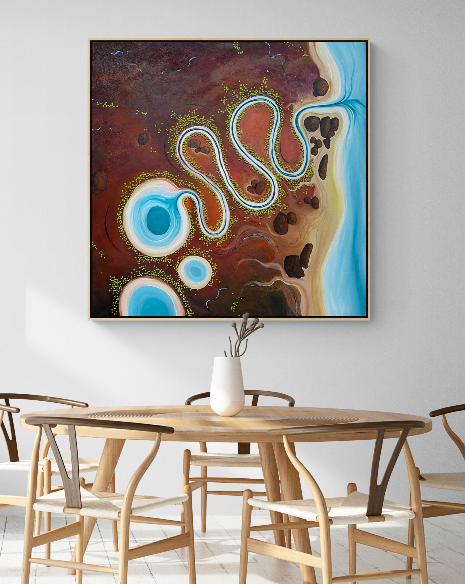 Rivers Remember (100x100cm)