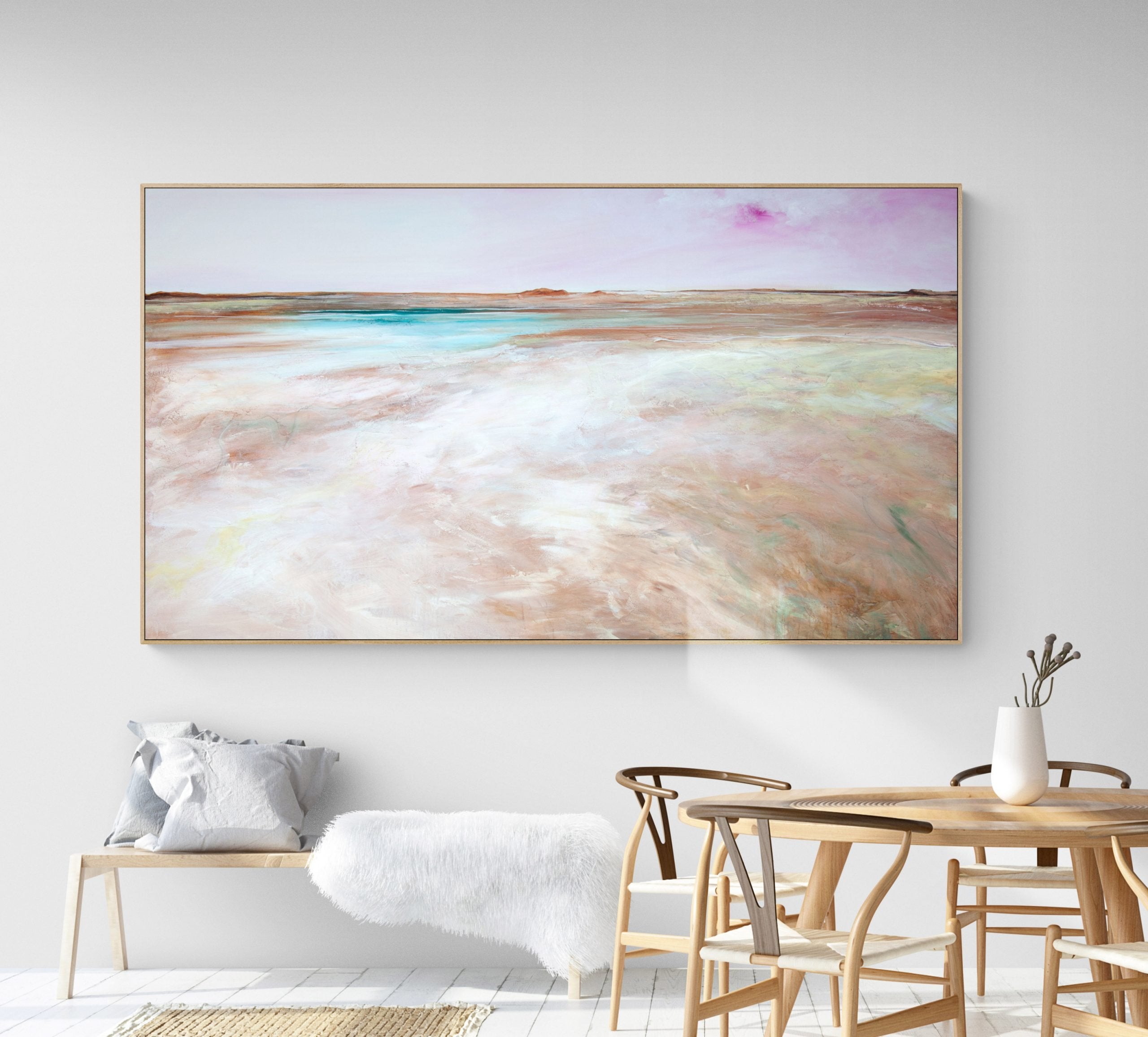 Sold - The Pastel Pools (190X100CM)